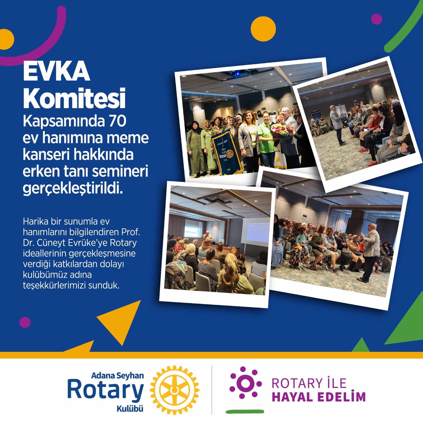 MEME KANSERİ ERKEN TANI SEMİNERİ - Rotary 2430. Bölge
