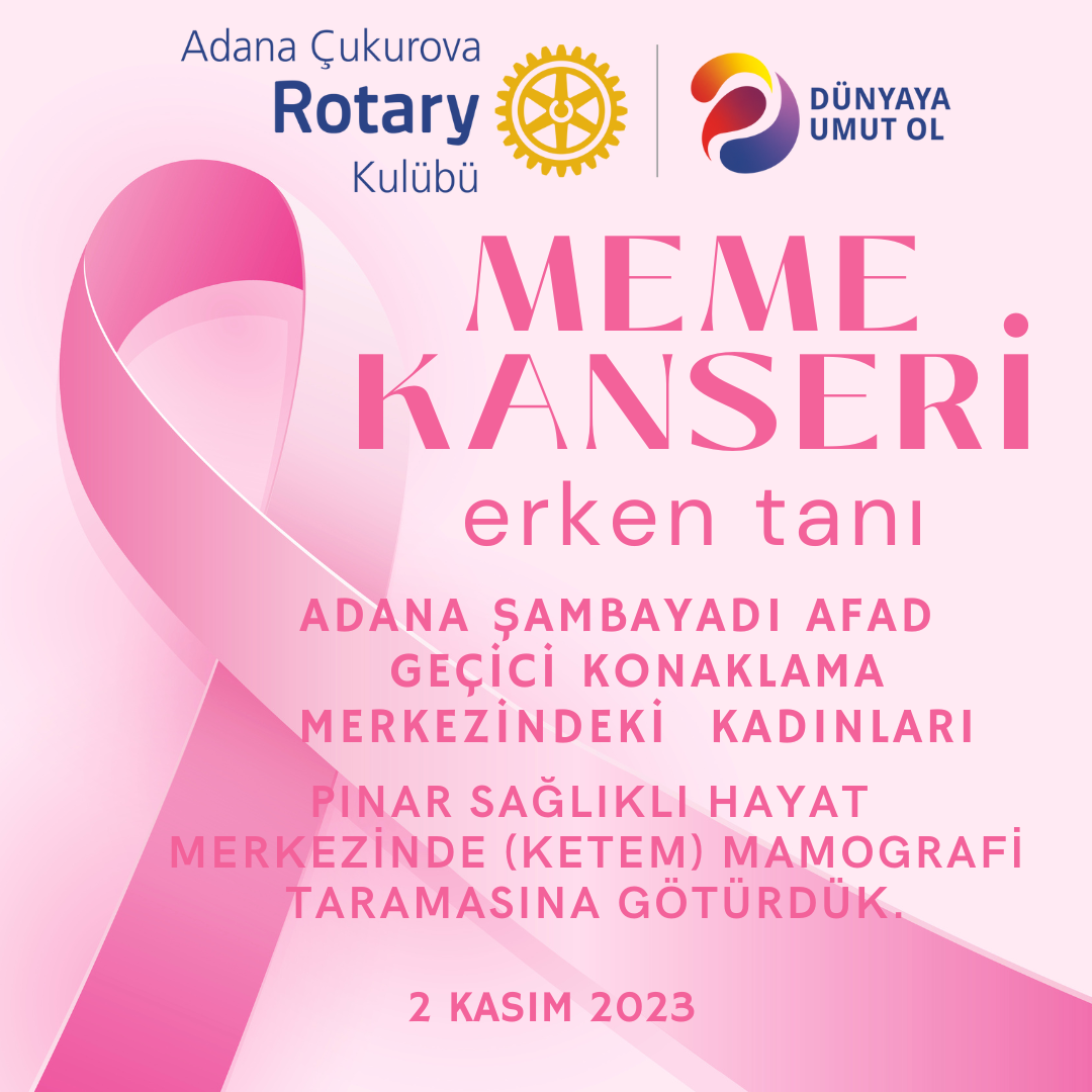 MEME KANSERİ ERKEN TANI - Rotary 2430. Bölge